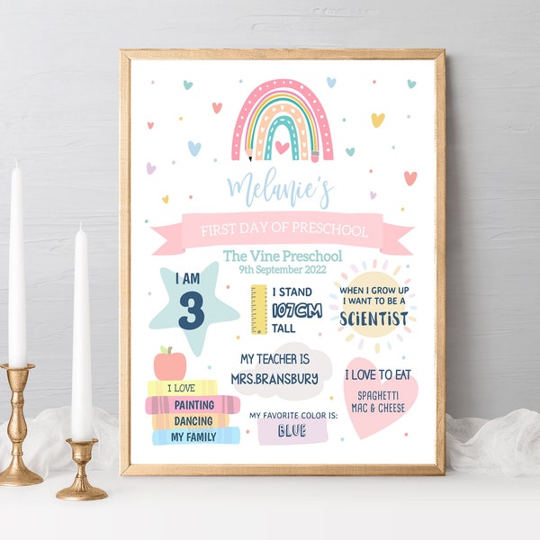 First Day of School Sign - Etsy