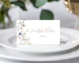 Wildflower Wedding Place Cards - Etsy
