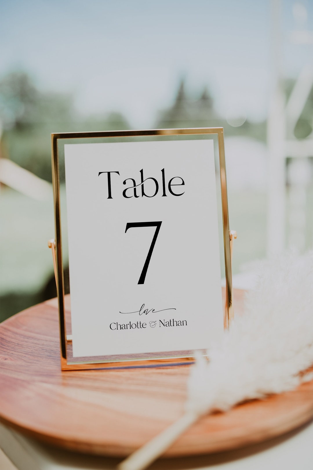 Minimalist Table Numbers Template, Modern Table Numbers, Simple Table ...