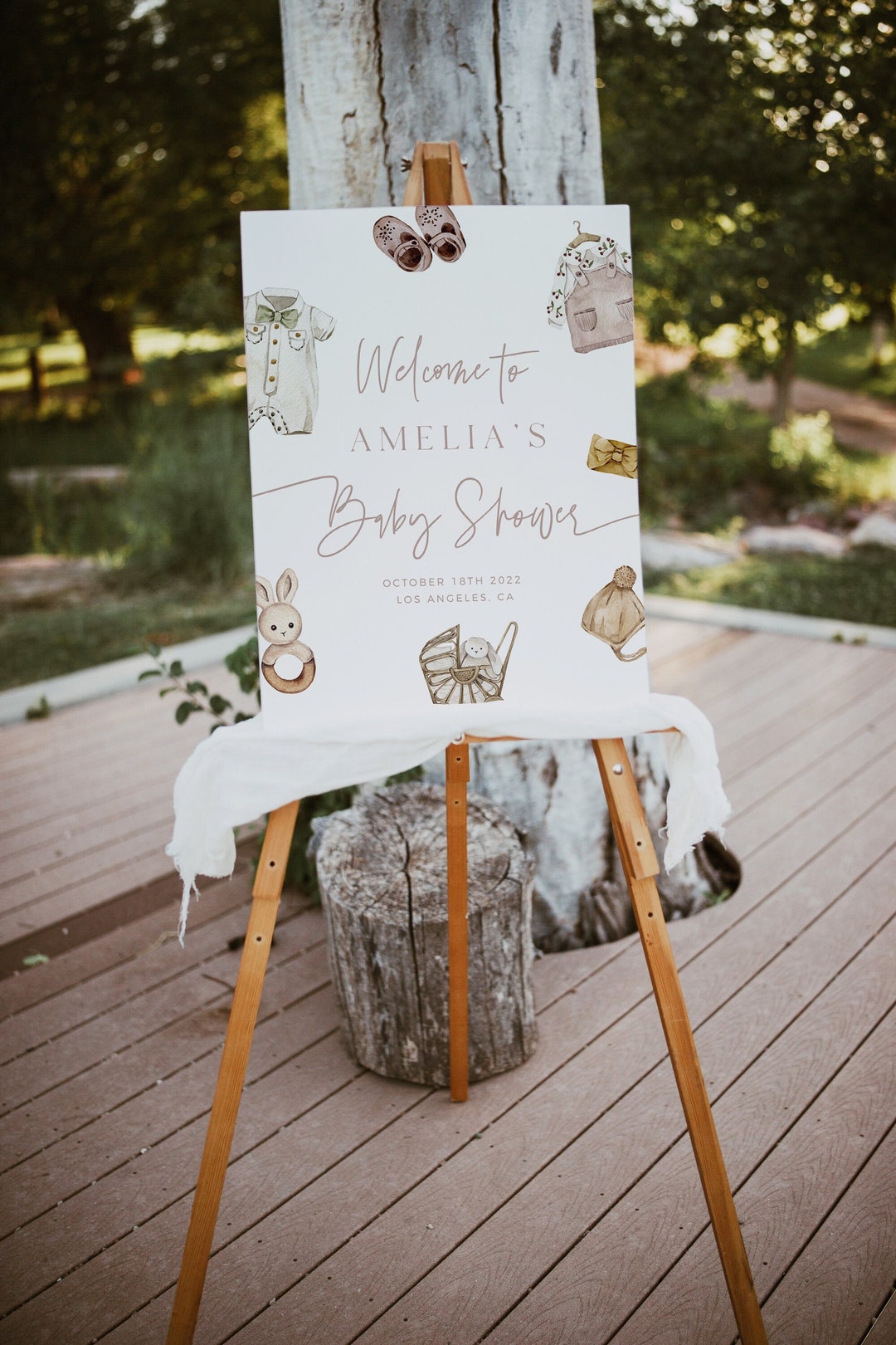 Boho Baby Shower Welcome Template, Gender Neutral Welcome Sign, Baby ...