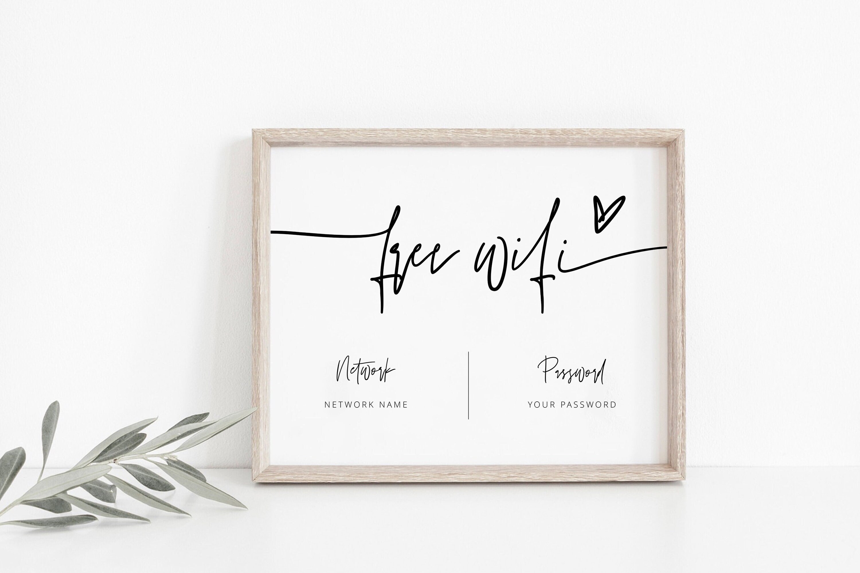 Wifi Password Sign Printable Editable Wifi Template Custom - Etsy
