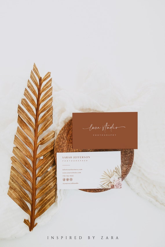 Business Card Template Terracotta Business Card Printable - Etsy