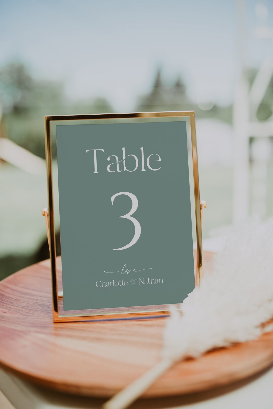 Sage Green Table Numbers Template, Modern Table Numbers, Minimalist ...