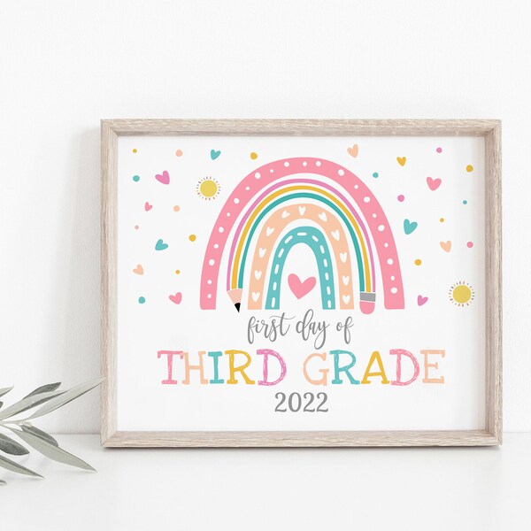 3rd Grade Sign - Etsy