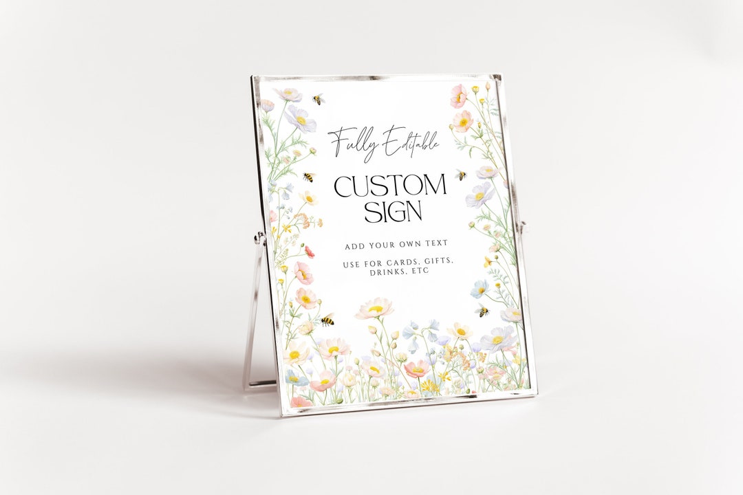 Bee Custom Sign Template, Editable Custom Sign, Bride to Bee Bridal ...