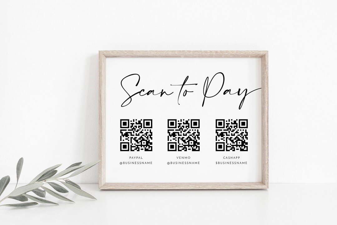 QR Code Sign Printable, Scan to Order Sign Template, QR Code Printable ...
