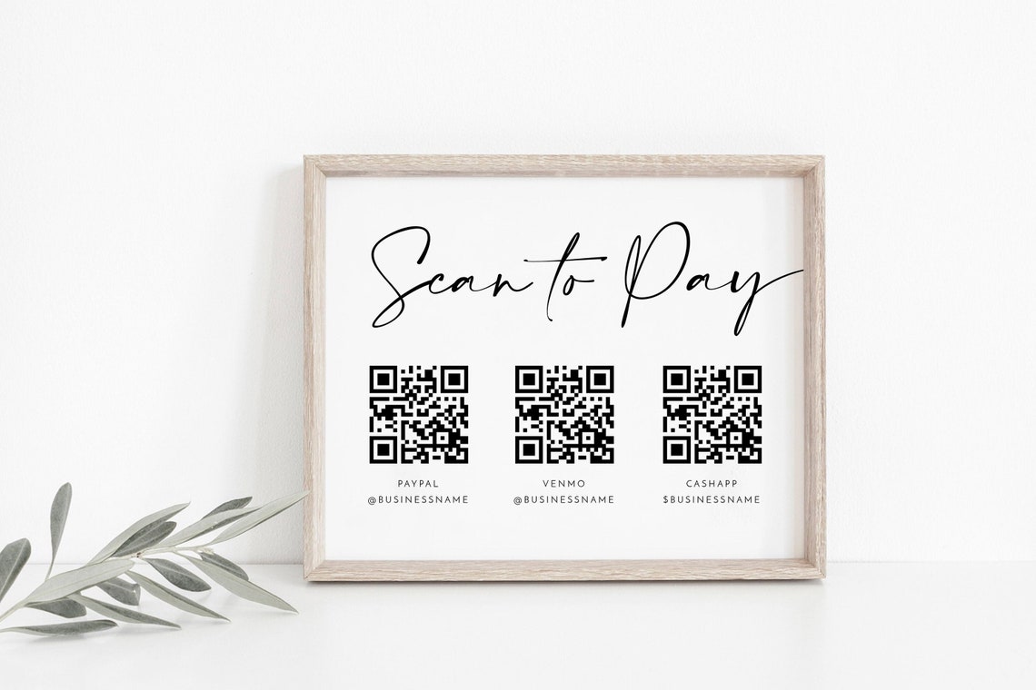 QR Code Sign Printable Scan to Order Sign Template QR Code - Etsy