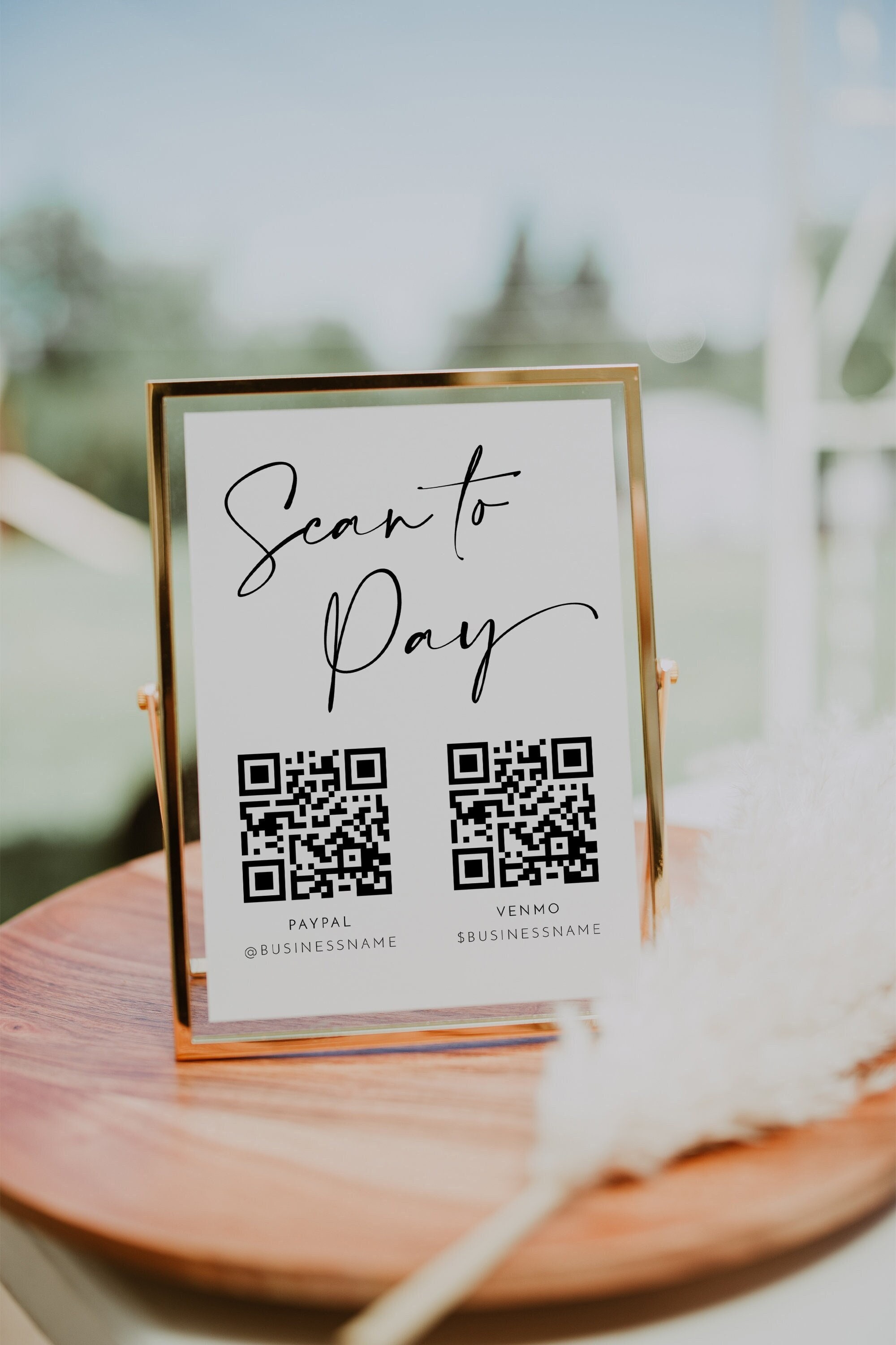 QR Code Sign Template Scan to Pay Sign QR Code Printable - Etsy