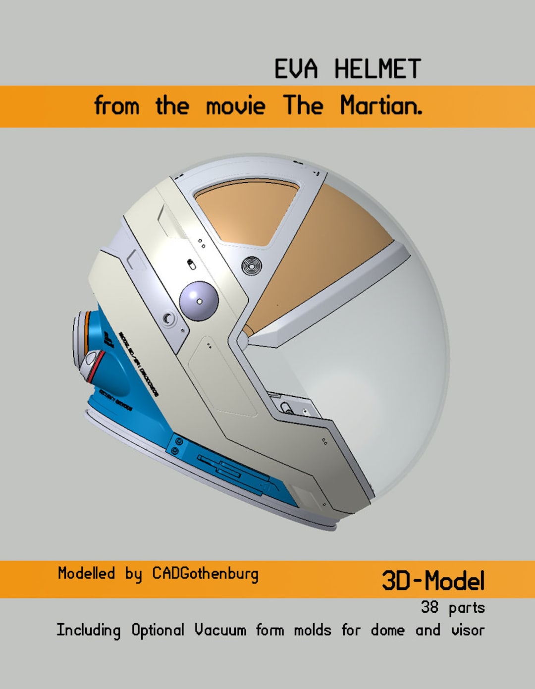 3D Models of the EVA Helmet From 'the Martian' - Etsy