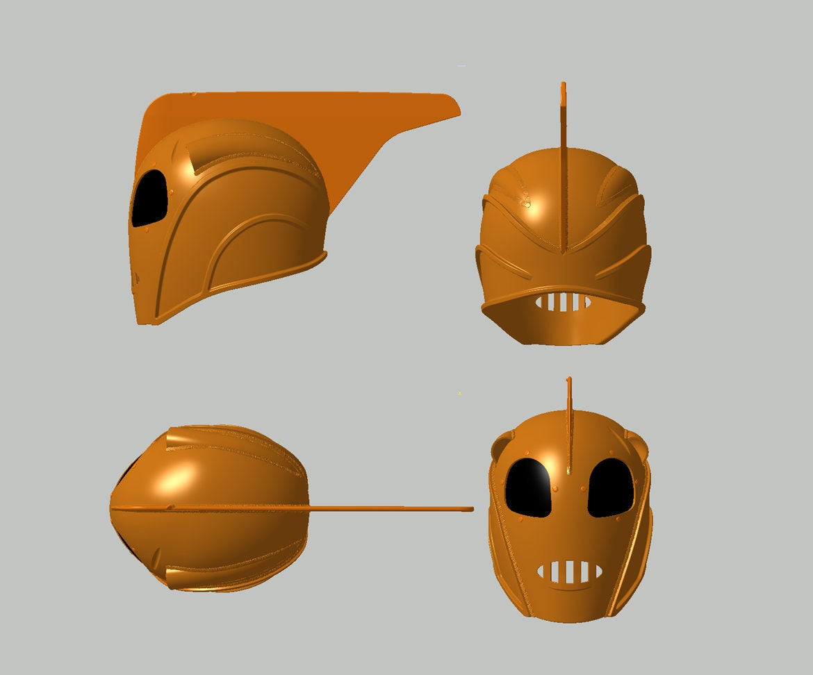 Rocketeer 3D Printable Helmet, Including Plaster Molds for Lens ...