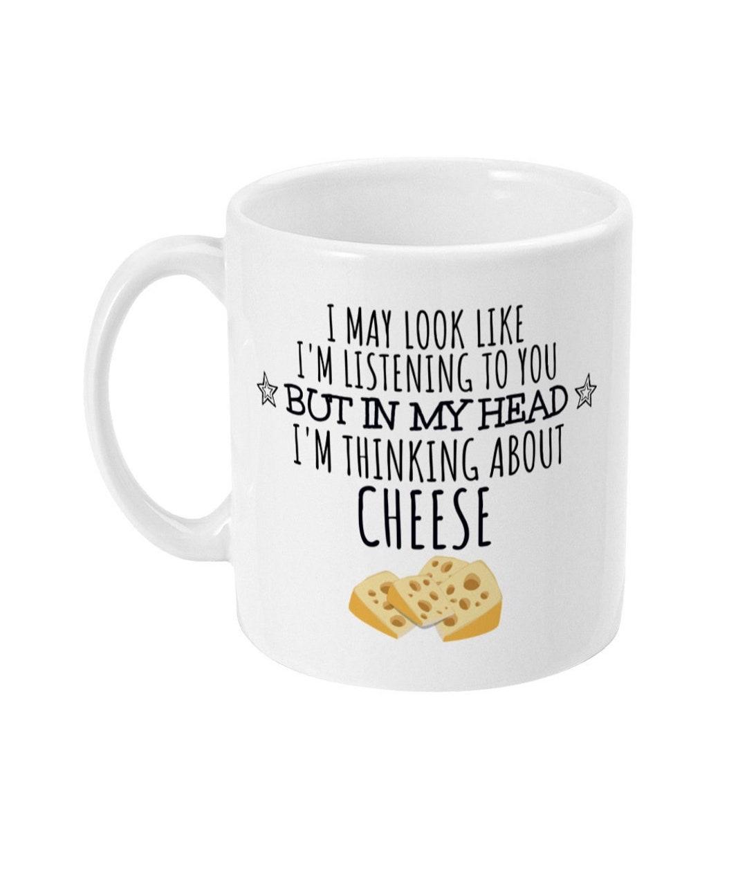 Cheese Gift, Cheese Mug, Funny Cheese Lover Gift, Thinking About Cheese ...