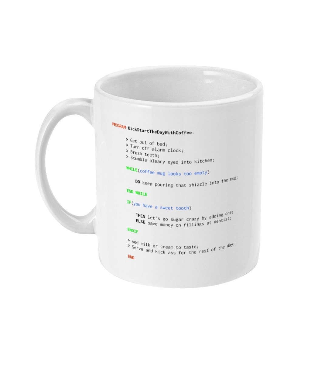Código de café Hacer taza programador de computadoras de | Etsy España
