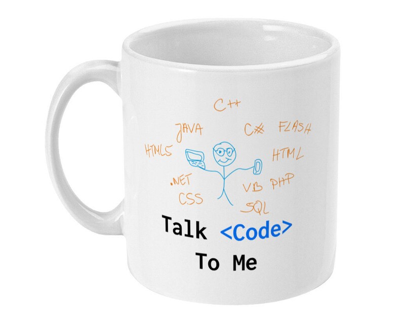 Computer Programmer Coffee Mug Talk Code to Me Coder Gift - Etsy Canada