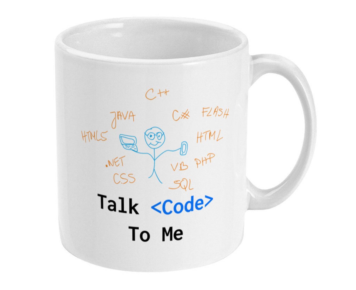 Computer Programmer Coffee Mug Talk Code to Me Coder Gift - Etsy Canada
