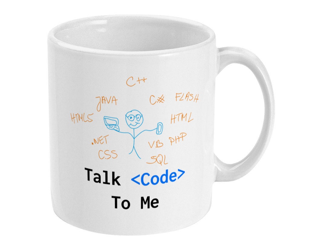 Computer Programmer Coffee Mug Talk Code to Me Coder Gift - Etsy Canada