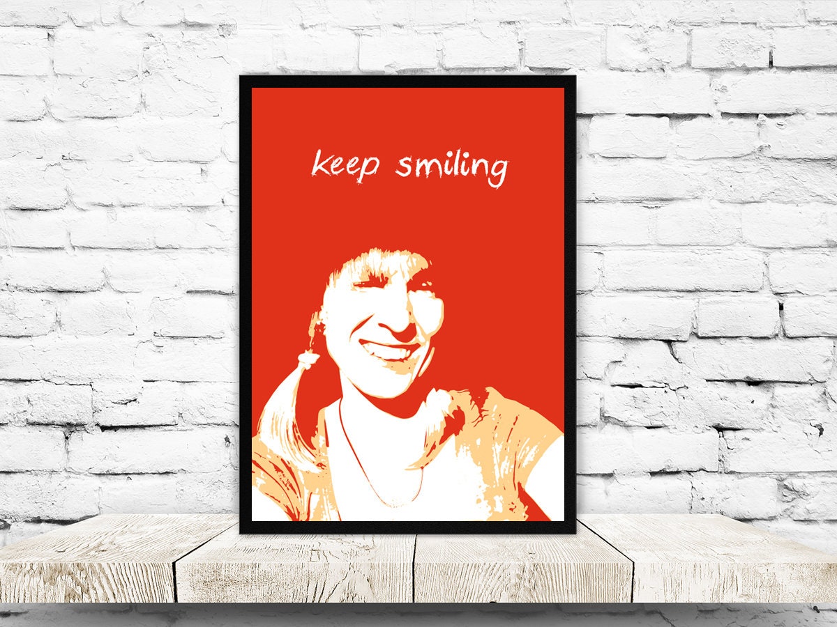 Smiling Girl Print. Printable Wall Art. Keep Smiling. Girls Face in Sun ...