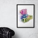 Bismuth Crystal Abstract Printable Wall Art Modern Graphic Rainbow ...