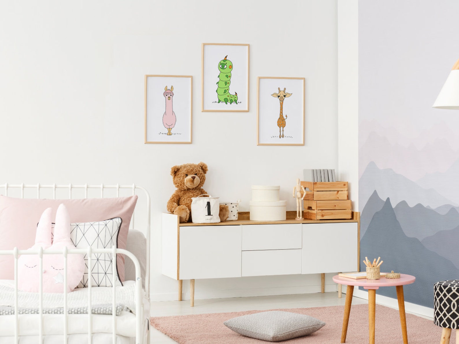 Baby Giraffe Nursery Printable Wall Art Cute Giraffe Poster - Etsy