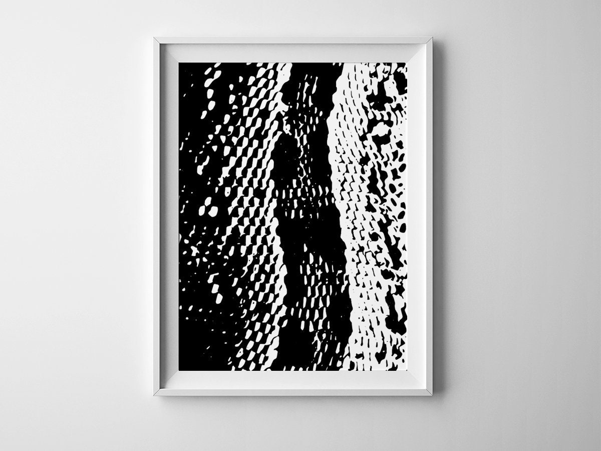 Black and White Snake Pattern Printable Wall Art Reptile Print Lizard ...