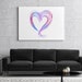 Love Heart Print. Abstract Love Poster. Blue Pink Heart. Wave - Etsy
