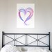 Love Heart Print. Abstract Love Poster. Blue Pink Heart. Wave - Etsy