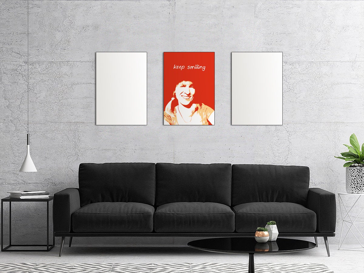 Smiling Girl Print. Printable Wall Art. Keep Smiling. Girls Face in Sun ...