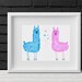 Cute Llama Couple Printable Wall Art Lama Nursery Poster Gift for ...