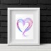 Love Heart Print. Abstract Love Poster. Blue Pink Heart. Wave - Etsy