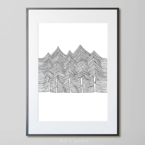 Abstract Forest Art - Etsy