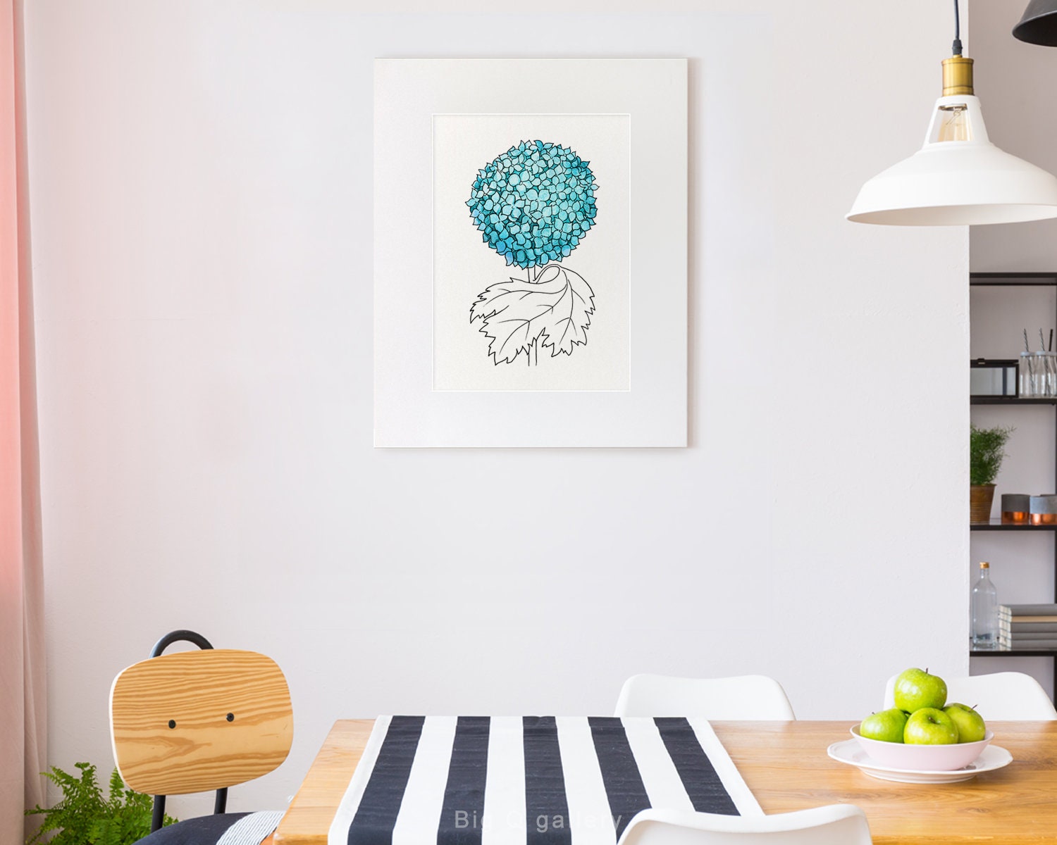 Blue Hydrangea Printable Wall Art Botanical Watercolor Flower - Etsy