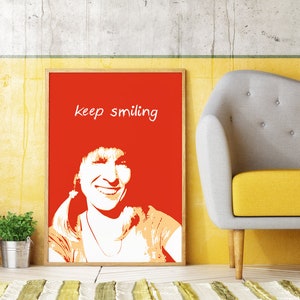 Smiling Girl Print. Printable Wall Art. Keep Smiling. Girls Face in Sun ...