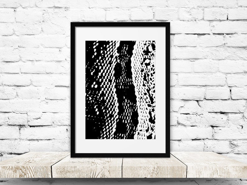 Black and White Snake Pattern Printable Wall Art Reptile Print Lizard ...