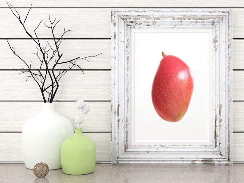 Red Mango Printable Wall Art Kitchen Fruit Print Art - Etsy