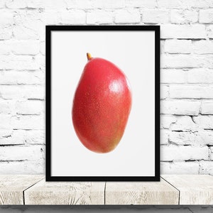 Red Mango Printable Wall Art Kitchen Fruit Print Art Photography ...