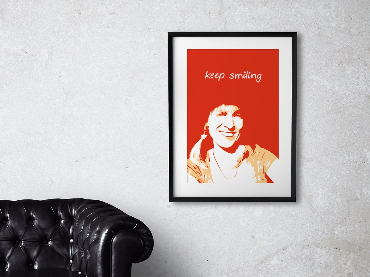 Smiling Girl Print. Printable Wall Art. Keep Smiling. Girls Face in Sun ...