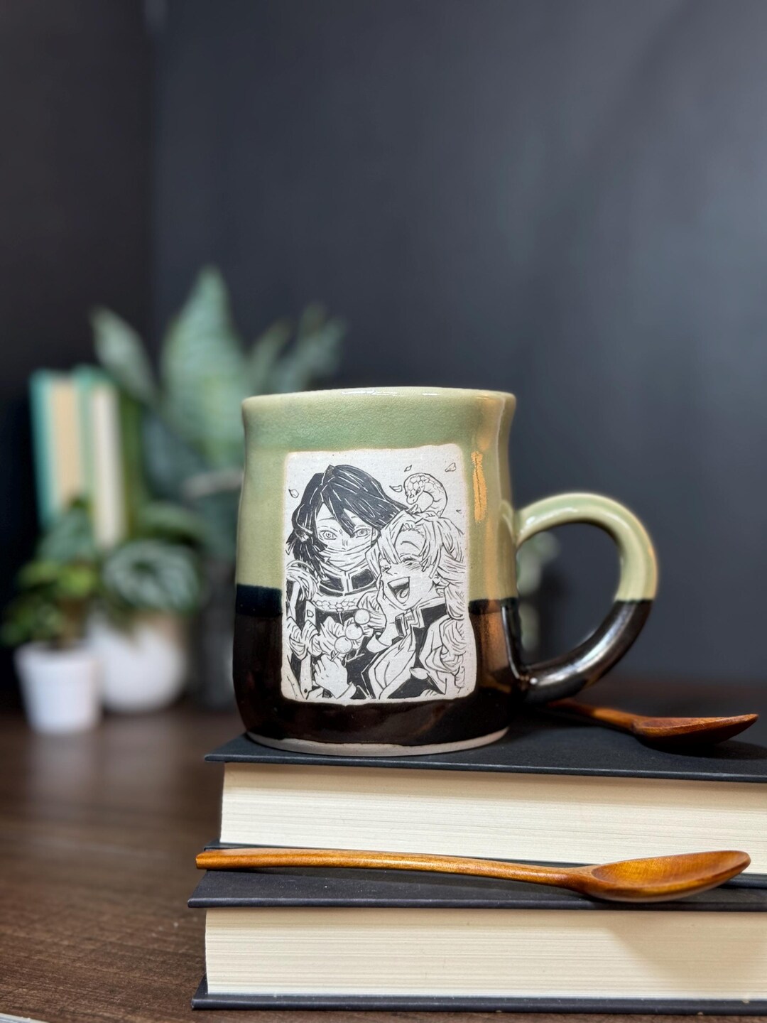 Demon Hunter Anime - Hand Thrown Porcelain Ceramic Mug - Manga Panel ...
