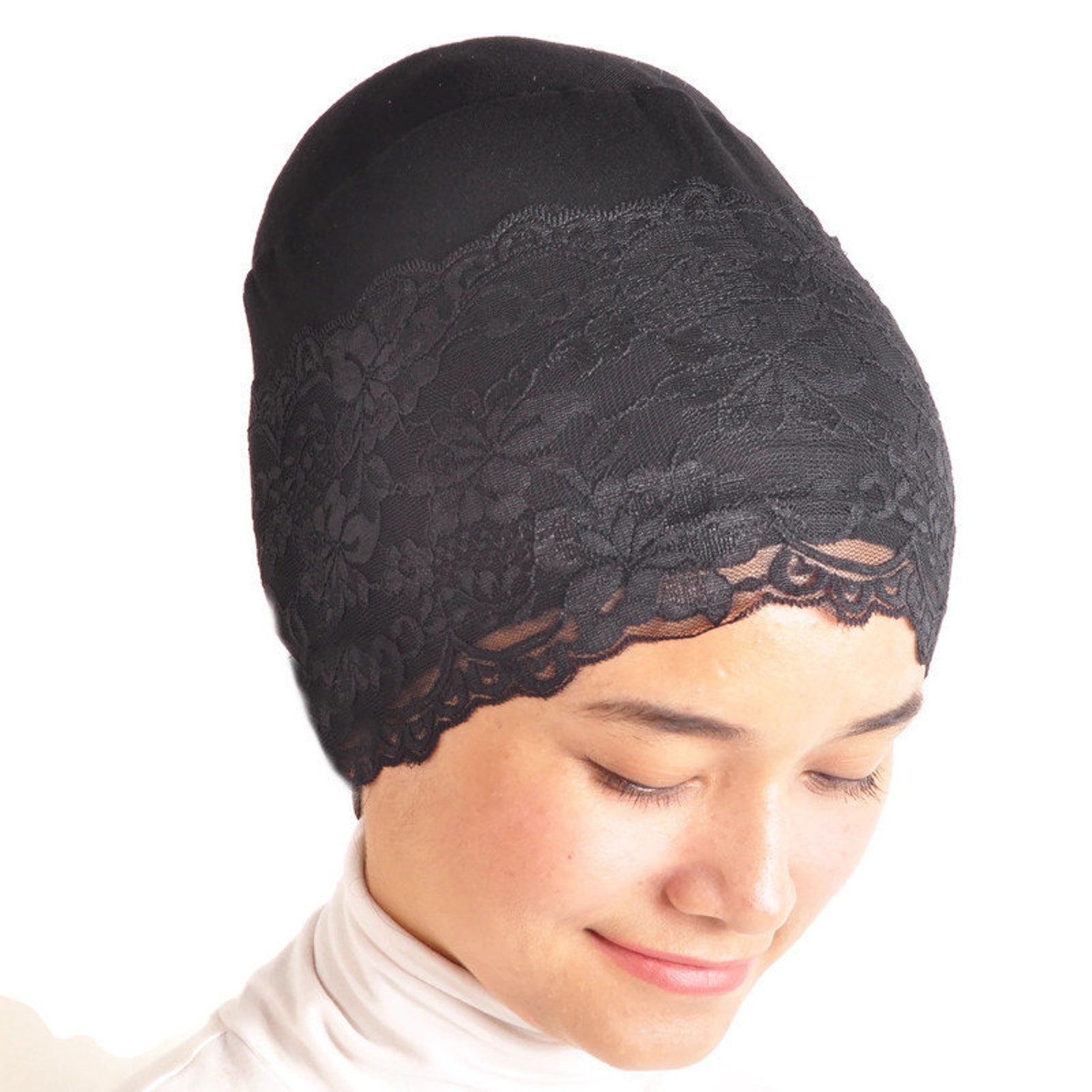 Cotton Lace Volumizer Under Scarf Shawl Wrap Turban Chemo Hat | Etsy