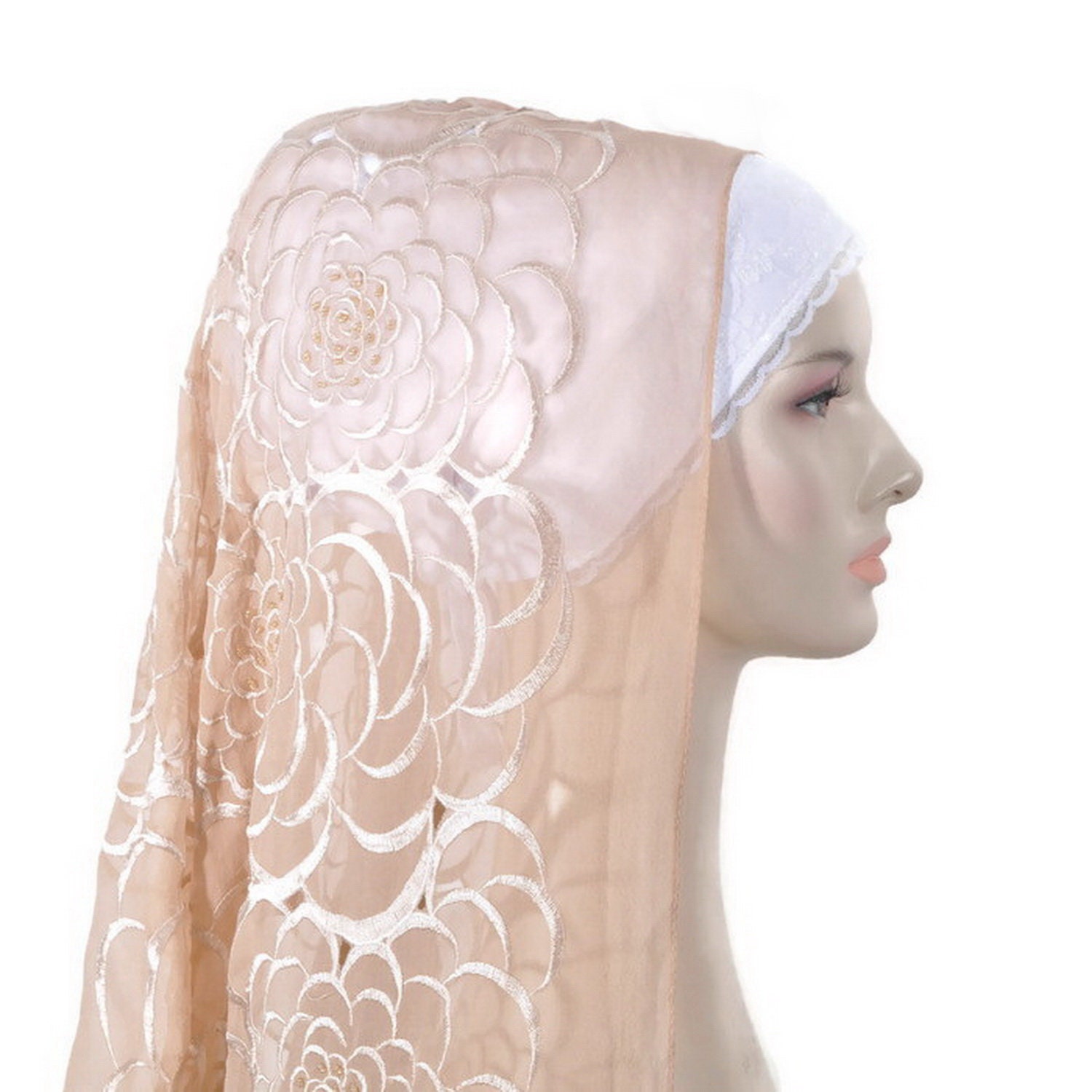 Cotton Lace Volumizer Under Scarf Shawl Wrap Turban Chemo Hat | Etsy