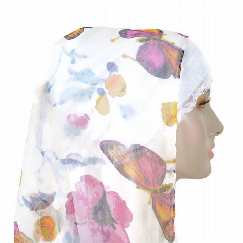 Cotton Lace Volumizer Under Scarf Shawl Wrap Turban Chemo Hat | Etsy