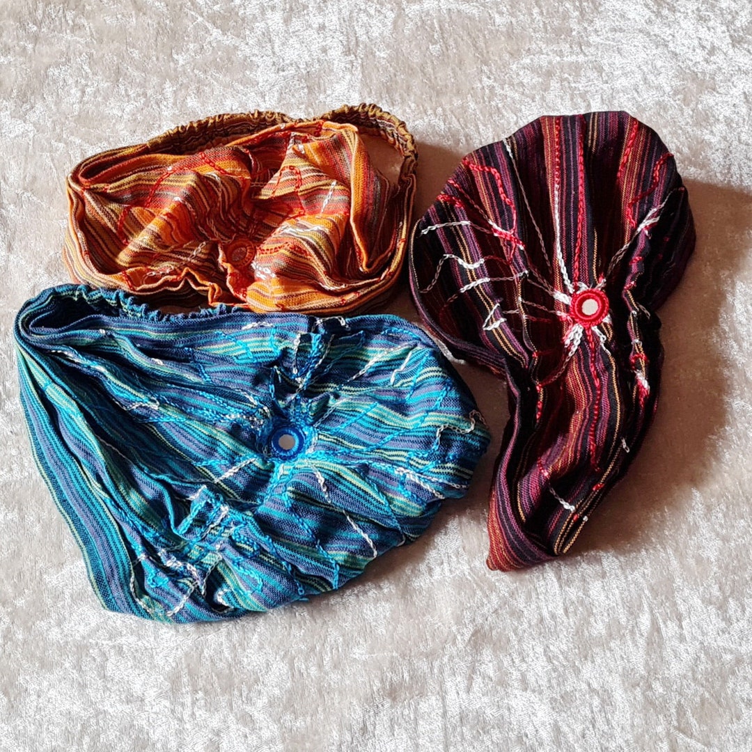 Fair Trade Cotton Hair Bandana Bands Headband Accessories - 3 Pack - Etsy