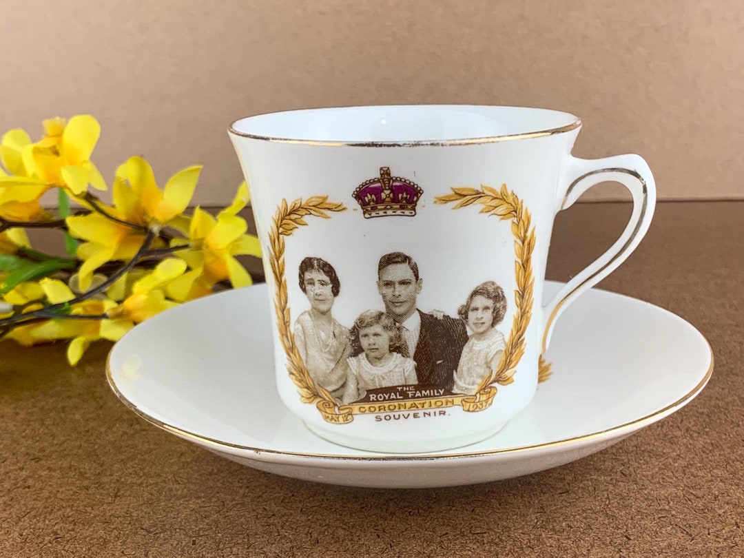 Vintage Coronation Collectible Teacup and Saucer Set / Royal Family ...