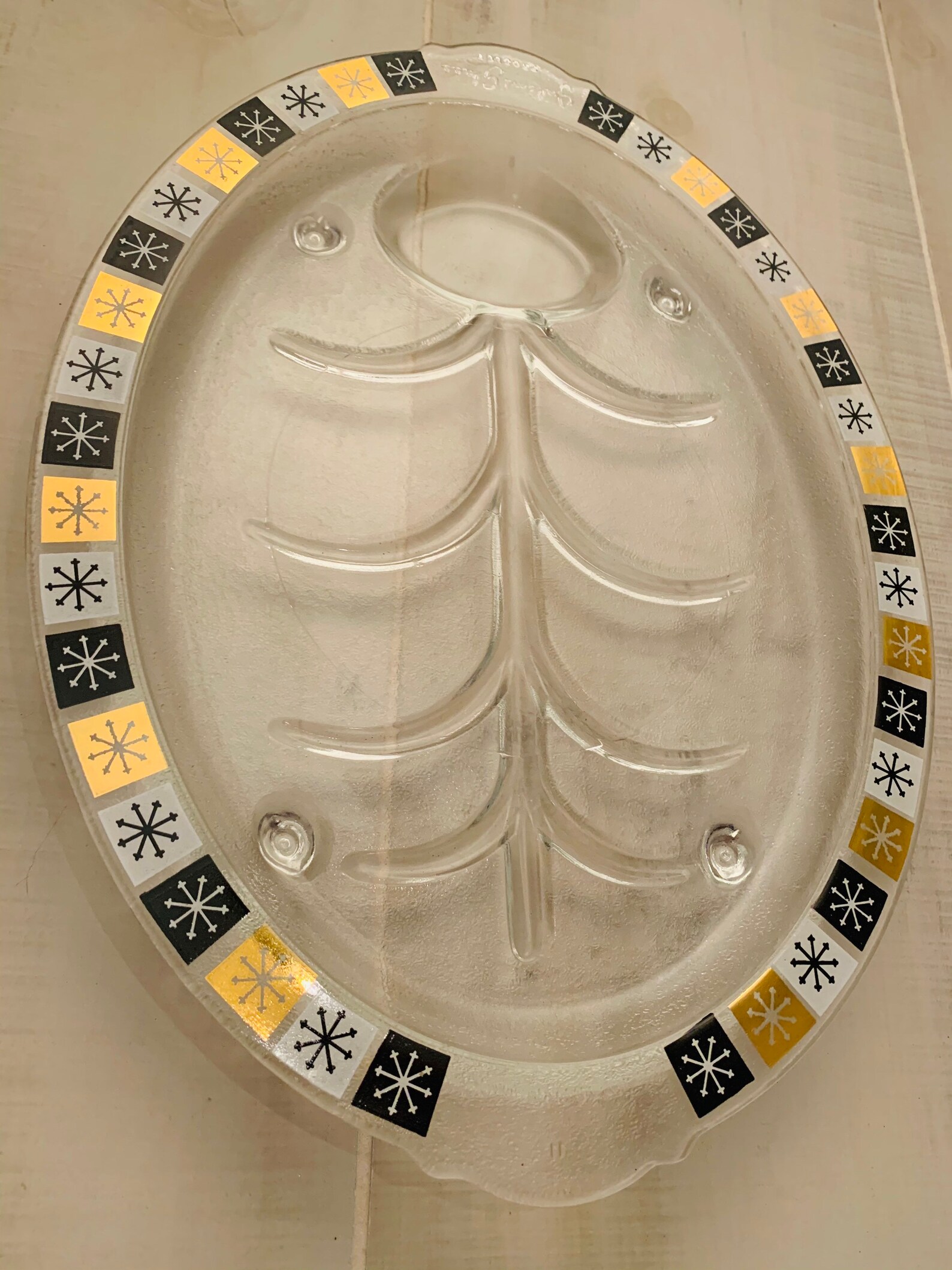 Vintage Mid Century Modern / Atomic Snowflake / Serving - Etsy
