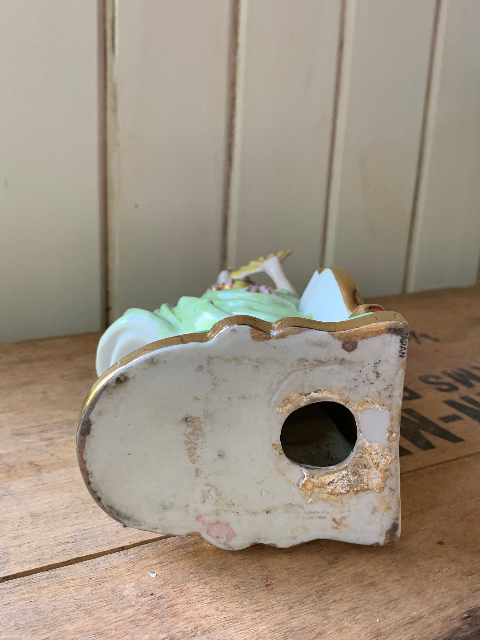 Vintage Porcelain Victorian Lady / Bookend / 24K Gold Trim / | Etsy