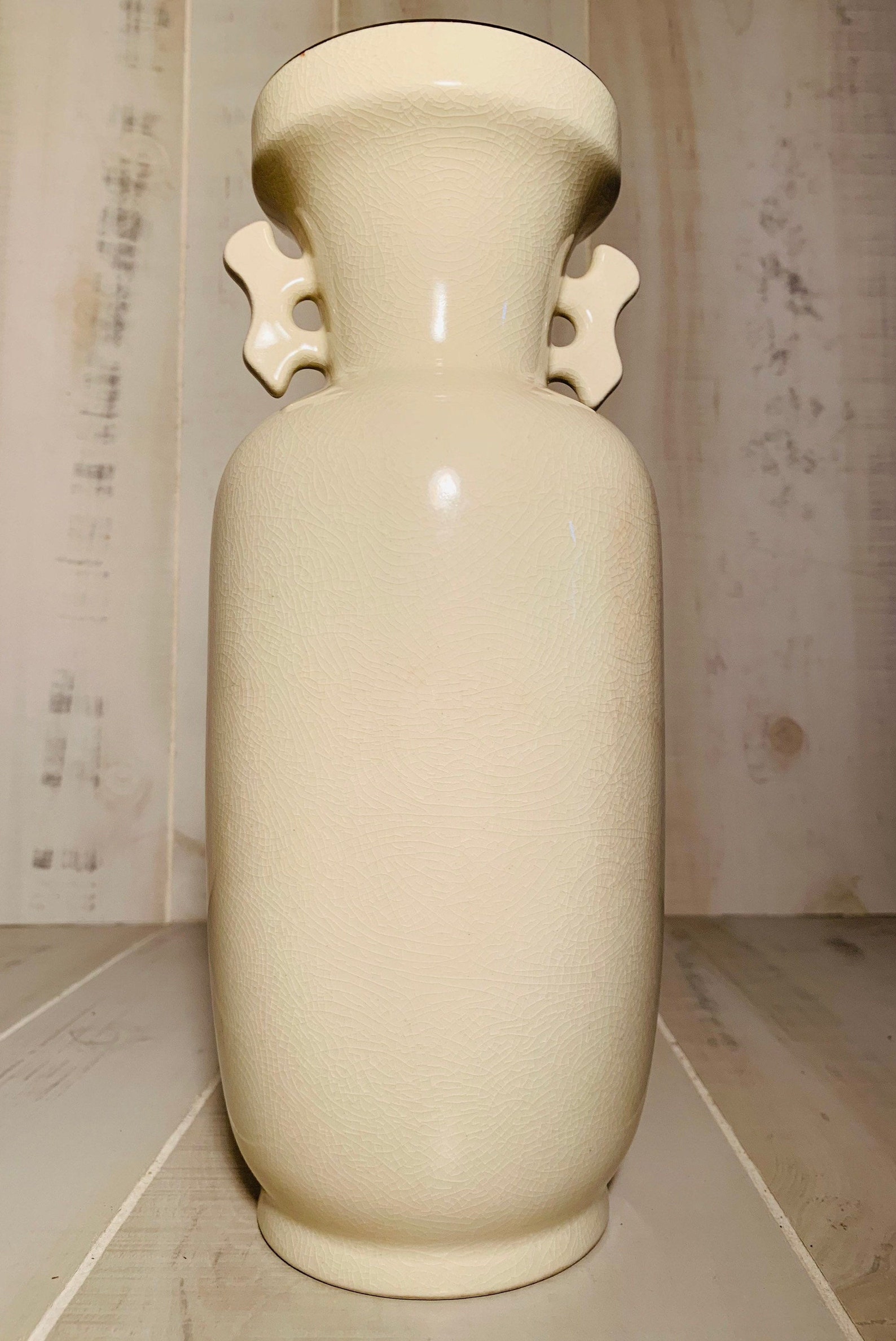 Vintage 12 Peacock Vase / Handles / Bird Flower Vase | Etsy