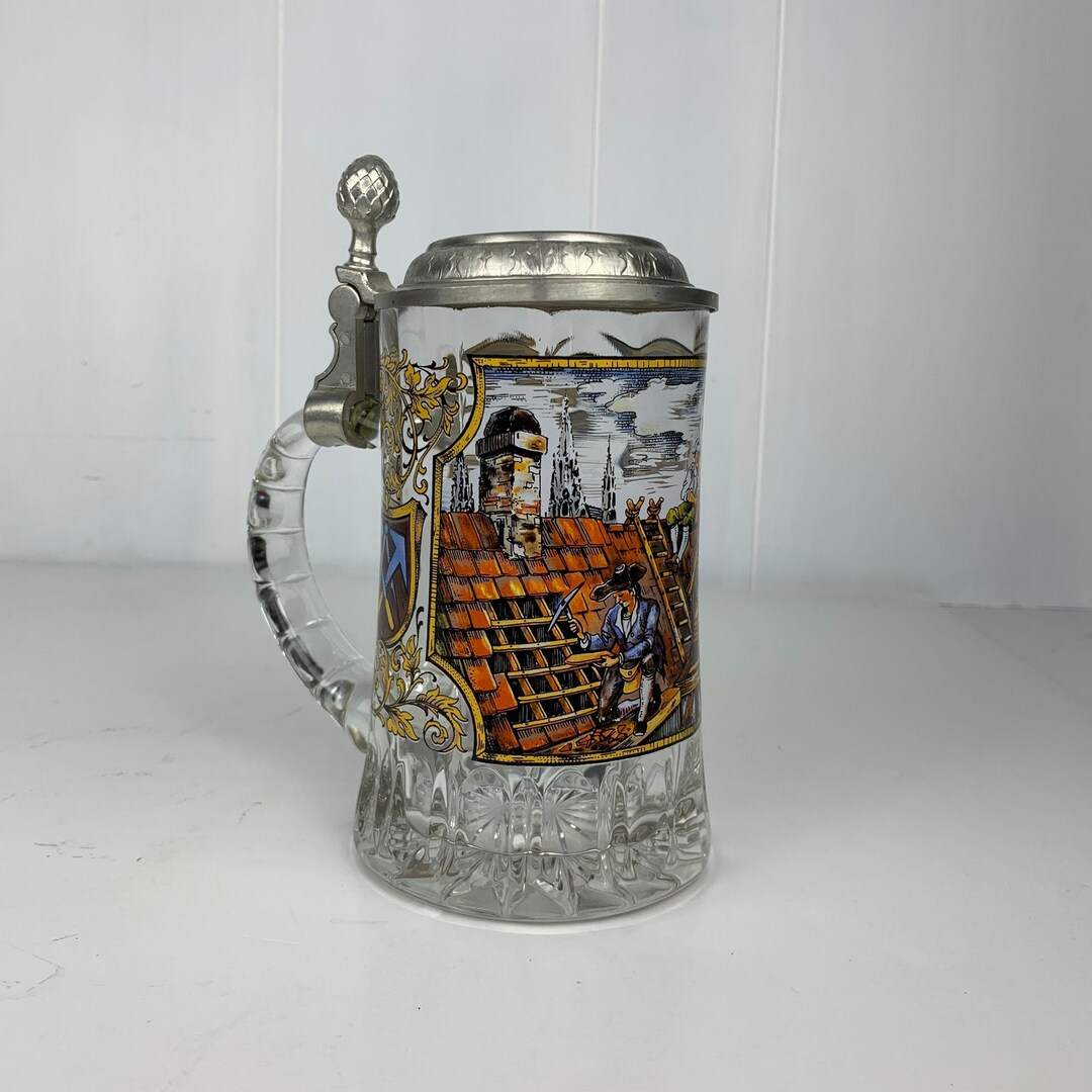 Vintage Zinn Glass Stein / Made in Germany / 100 Year - Etsy