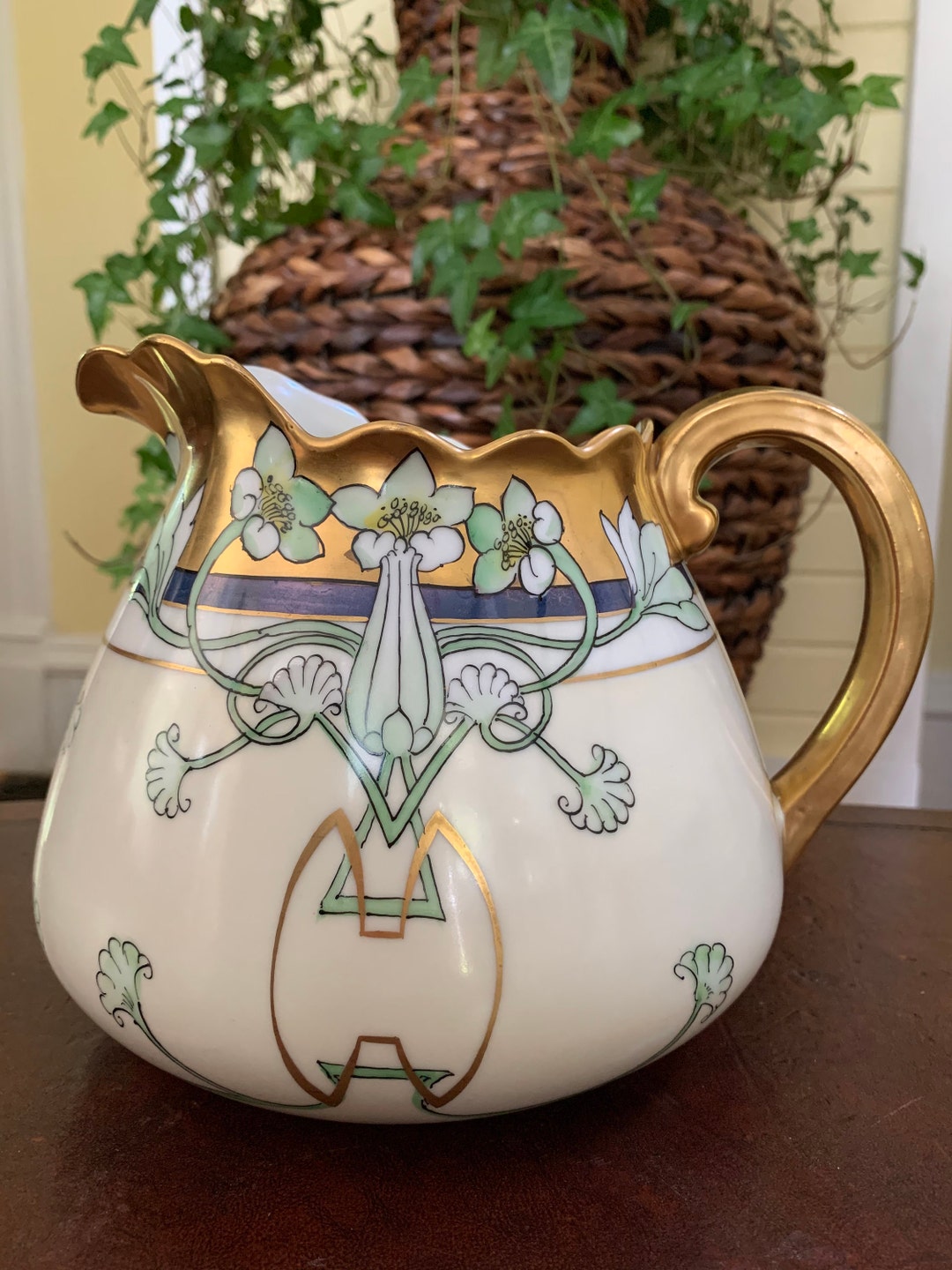 Vintage W.A. Pickard China Pitcher / Vienna Austria / Hand Painted ...