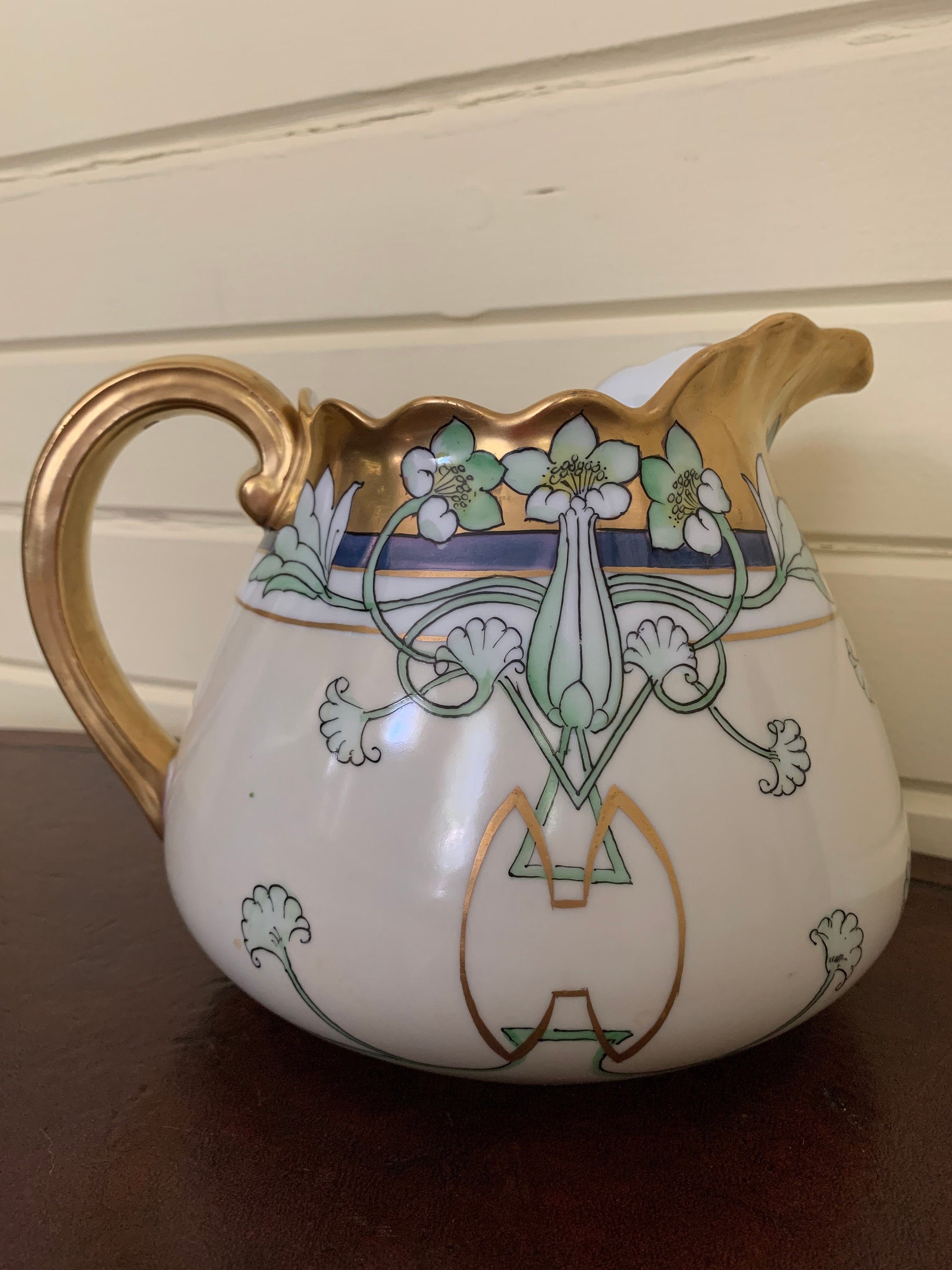 Vintage W.A. Pickard China Pitcher / Vienna Austria / Hand Painted ...