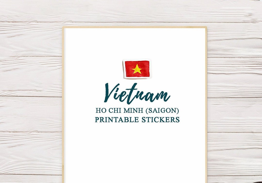 Saigon Ho Chi Minh Vietnam Printable Travel Stickers - Etsy