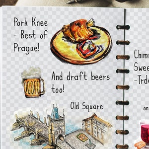 Prague Czech Republic Central Europe Trip Printable Travel Stickers - Etsy
