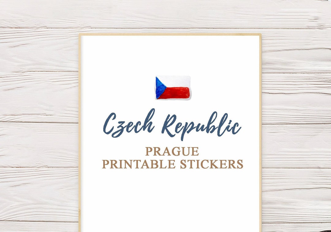Prague Czech Republic Central Europe Trip Printable Travel Stickers - Etsy